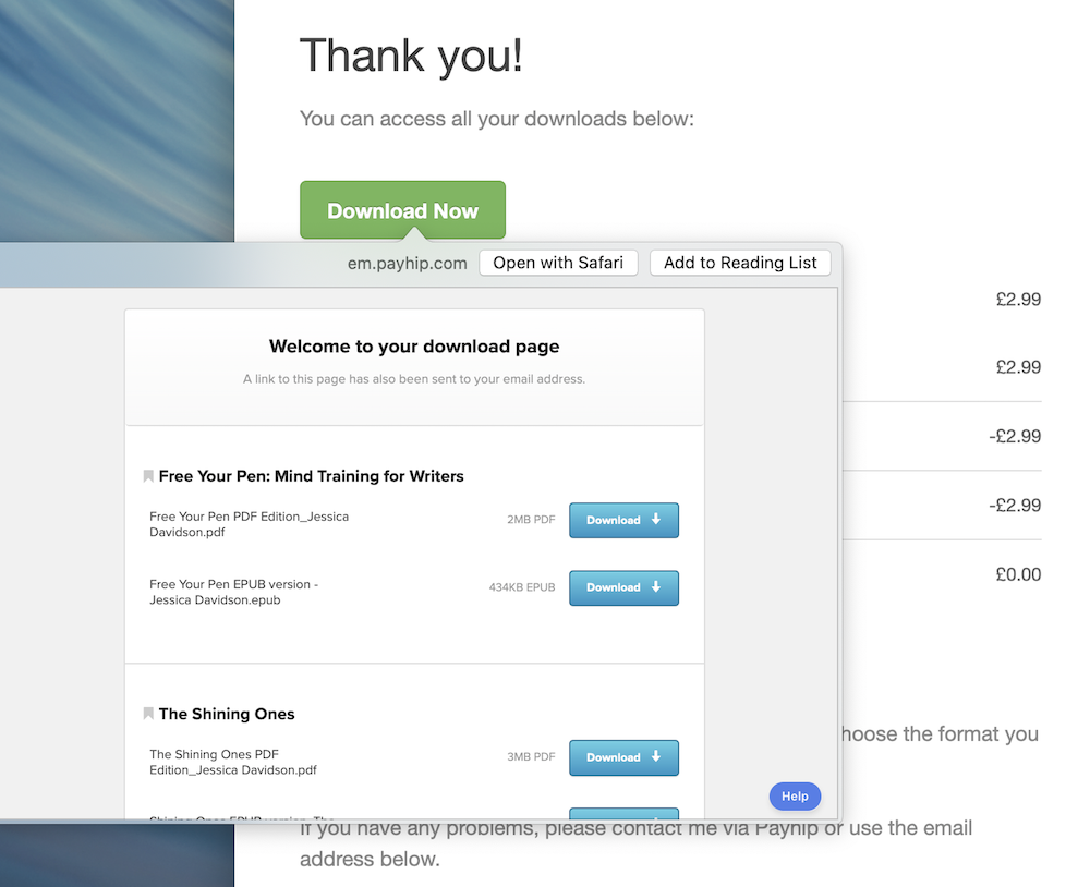 How to buy stuff on Payhip – an illustrated guide – Jessica Davidson